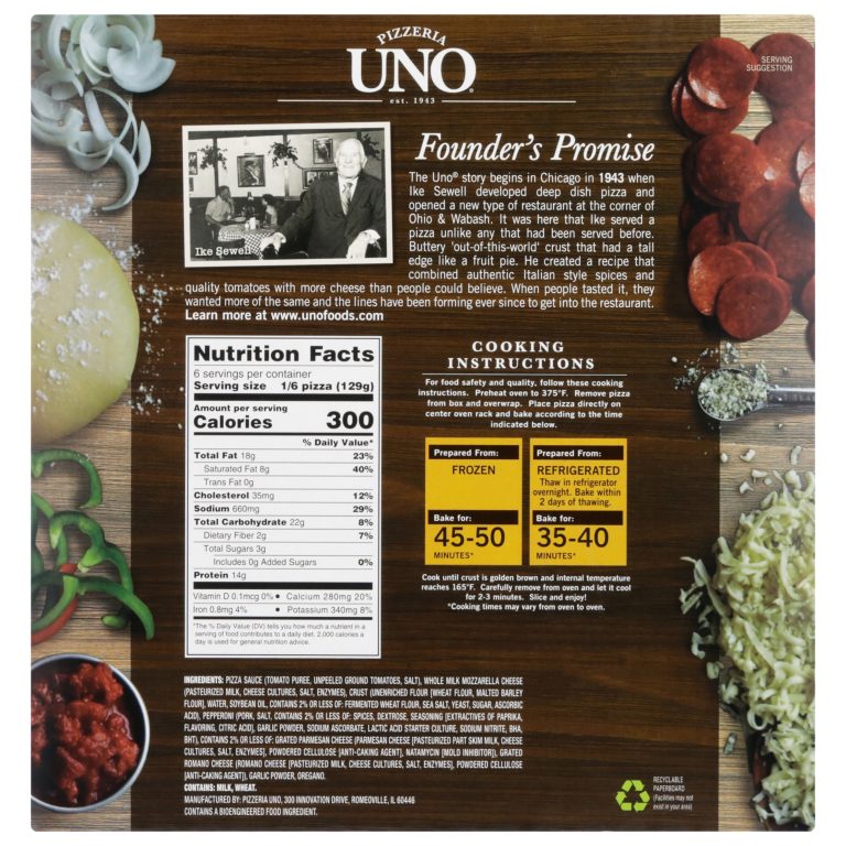 Uno 9” Chicago Style Deep Dish Pepperoni Pizza | Pizzeria Uno Foods