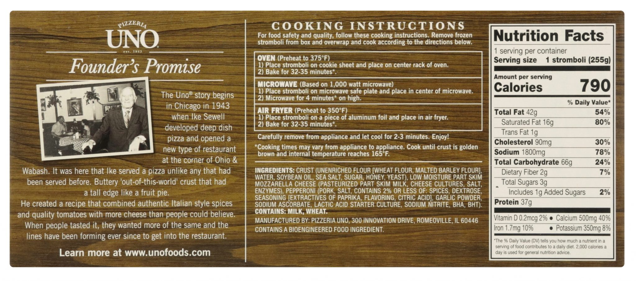 Uno Pepperoni & Cheese Stromboli | Pizzeria Uno Foods