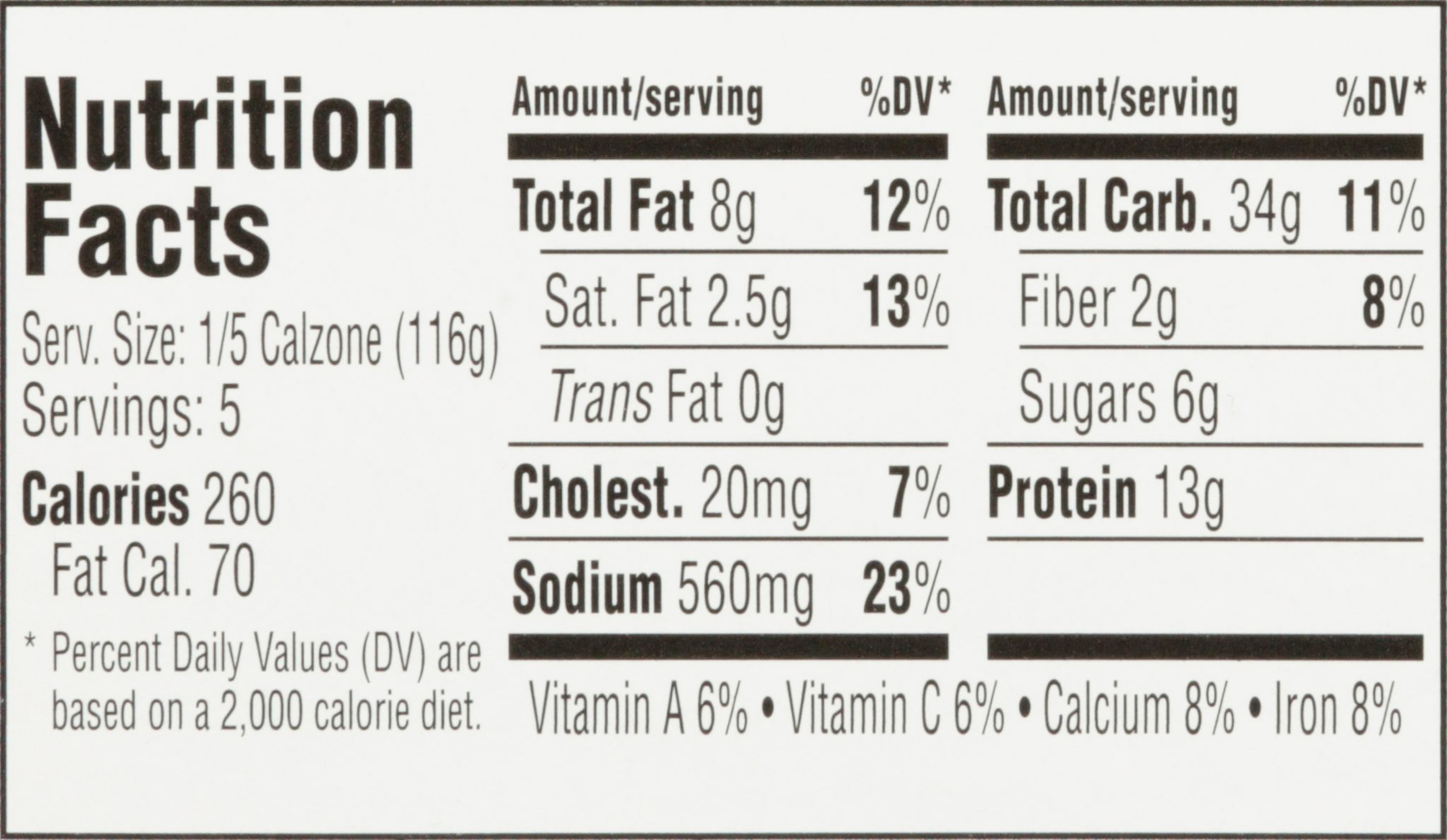 Uno Chicken Parmesan Calzone | Pizzeria Uno Foods