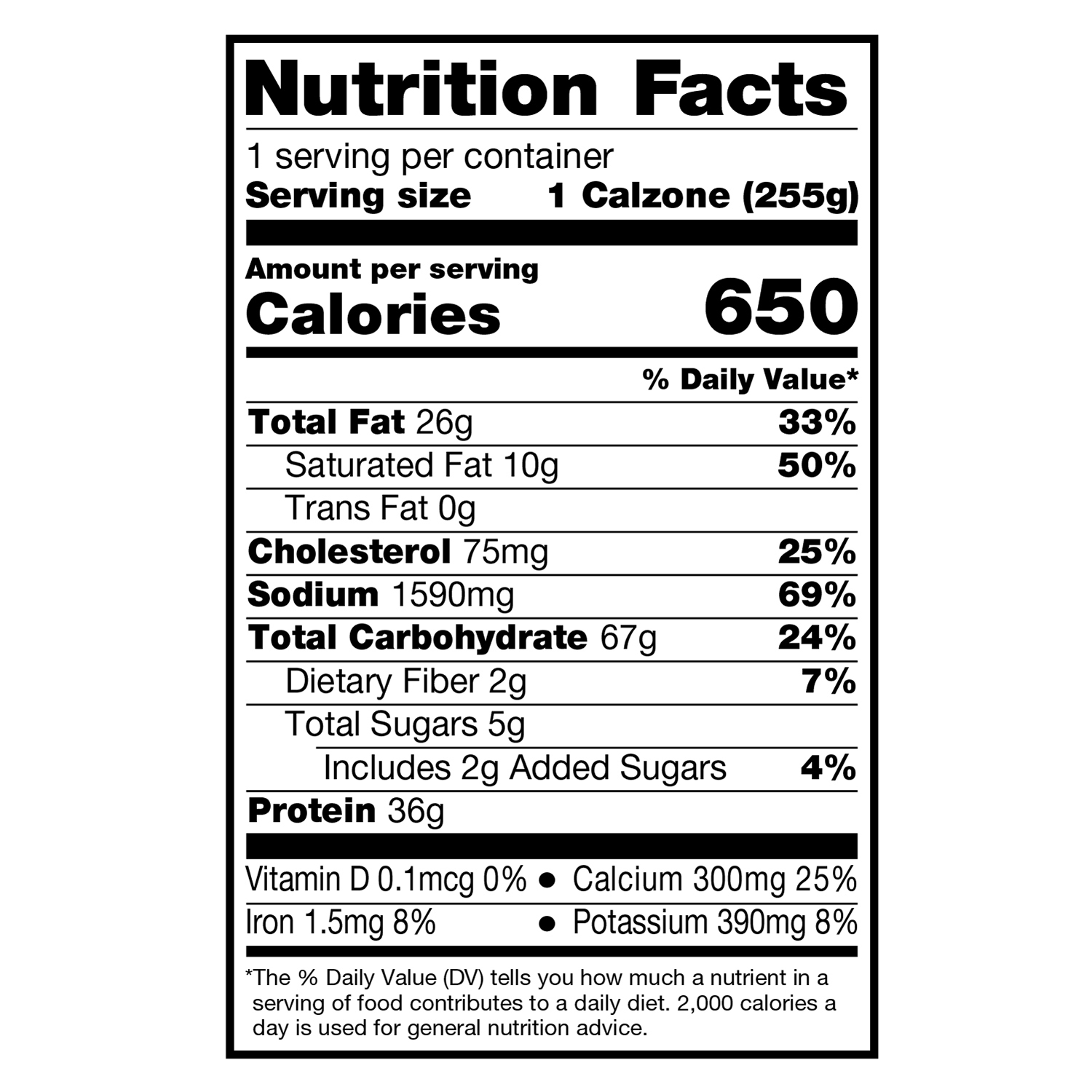 Uno Chicken Bacon Ranch Calzone | Pizzeria Uno Foods